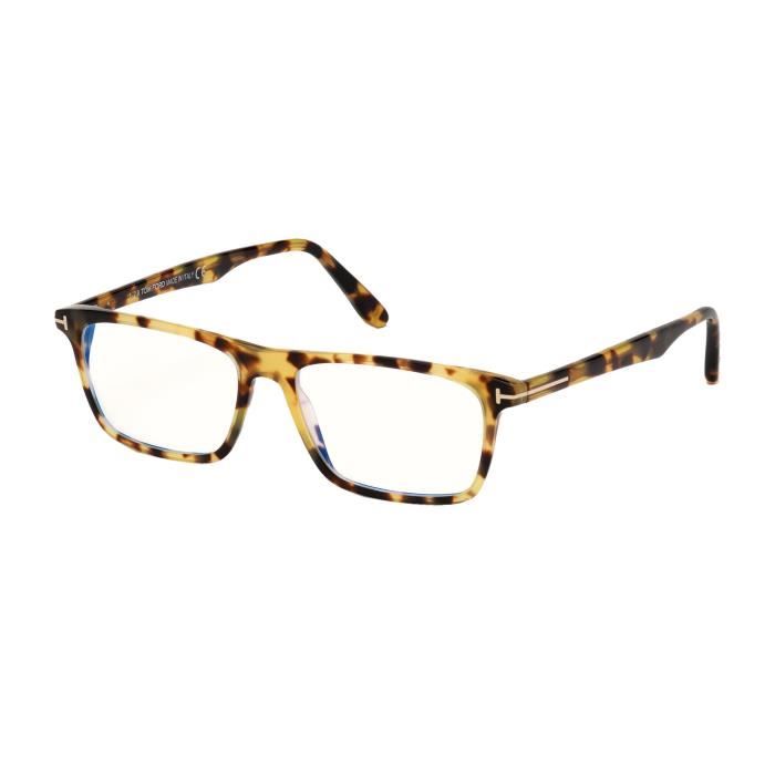 Tom Ford FT 5681-B BLUE BLOCK 56/16/145 BLONDE HAVANA acétate homme FT ...