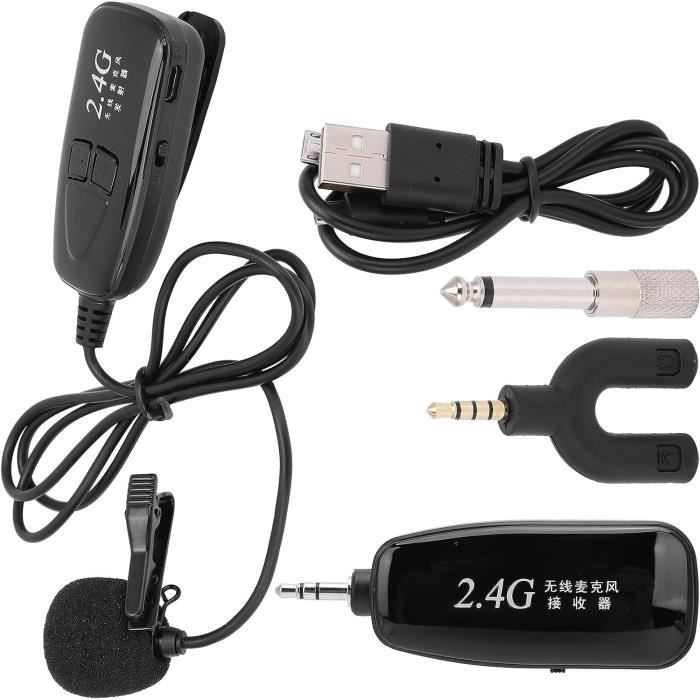 Système De Microphone, Microphone Cravate Sans Fil Noir Exquis, Métal ...
