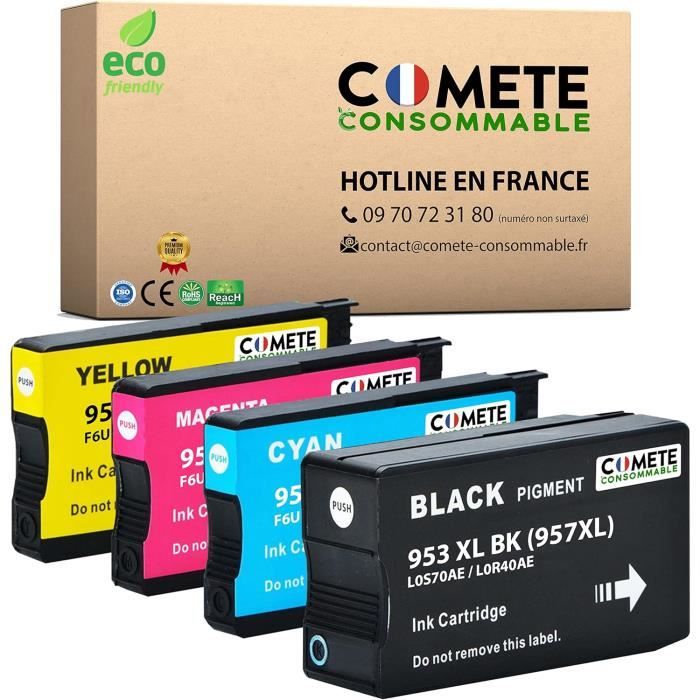 953Xl - Lot De 4 Cartouches D'Encre Compatibles Avec Hp 953 Xl - 1 ...