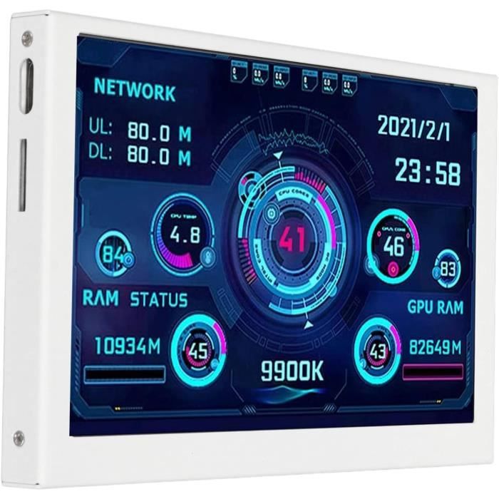 Moniteur De Température D'Ordinateur 5 Pouces, Mini Écran Ips Usb C 5 ...