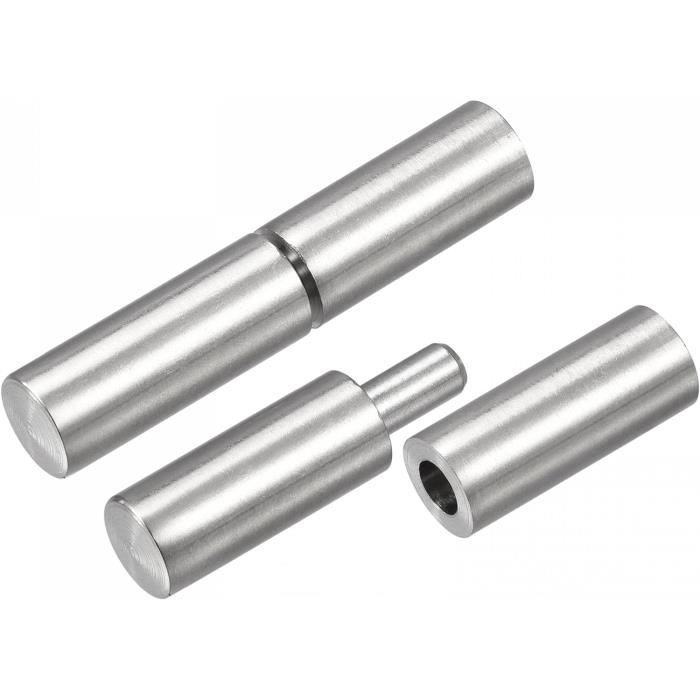 Charnières À Souder Sur Baril 80Mm X 16Mm Mâle À Femelle 201 Inox Acier ...