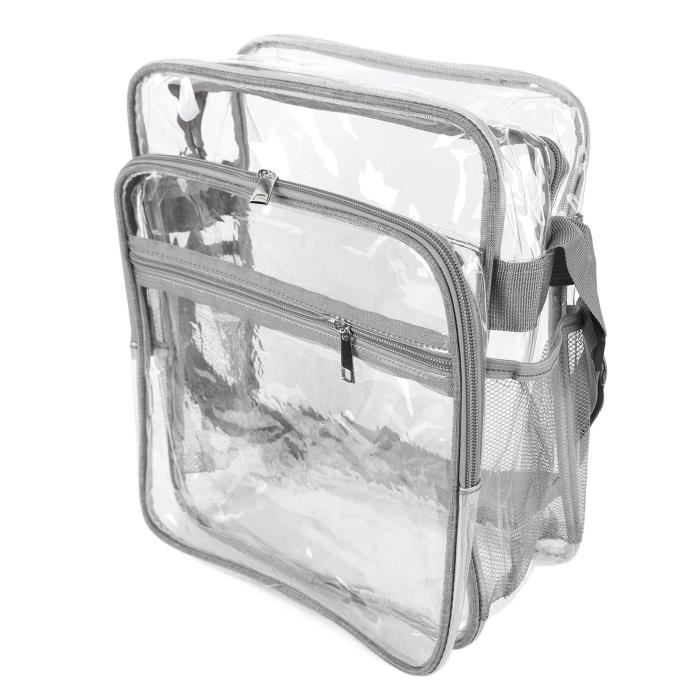 Sac à dos de poitrine transparent Sac à bandoulière transparent en PVC ...