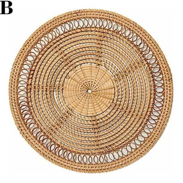 Décoration murale,02-B-30cm--Décoration murale en rotin fait à la main ...
