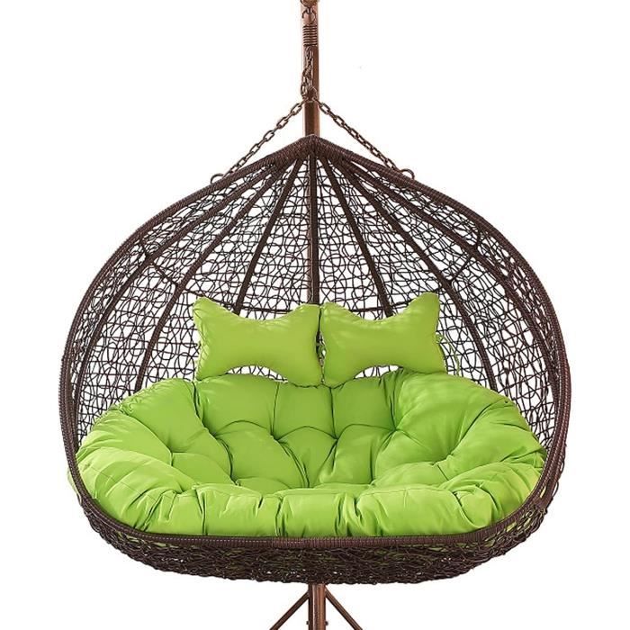 Coussin Fauteuil Suspendu En Rotin Double, 2 Person Suspendu Hamac ...