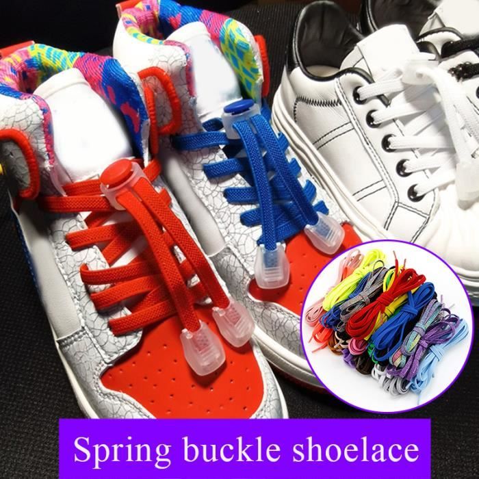 1 paire de lacets élastiques, 18 couleurs, attache de chaussure rapide ...