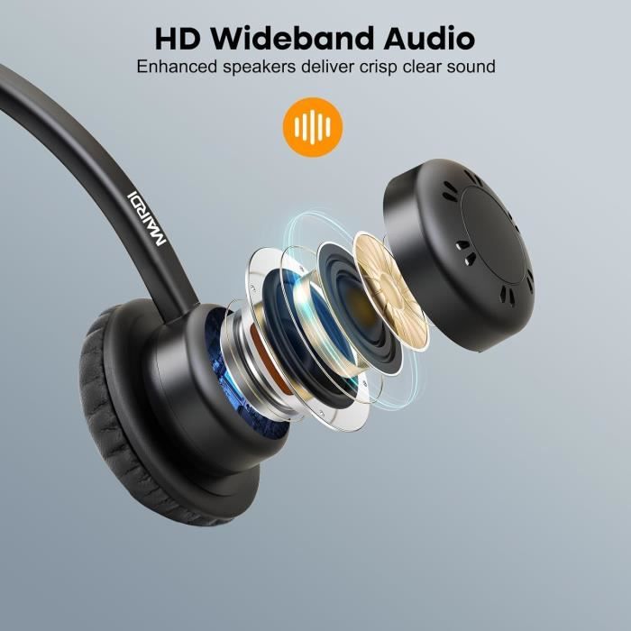 Casque Audio Usb Mono Filaire Avec Micro Anti-Bruit Et Contrôle De ...