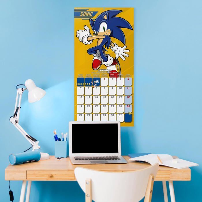 Calendrier mural 2026 Sonic mensuel idéal cadeau espace notes et ...
