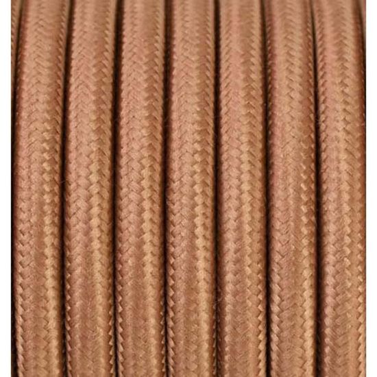 1,2 mètres 2 fils Câble textile fil électrique tissu rond 2x1,5 2G1,5 ...