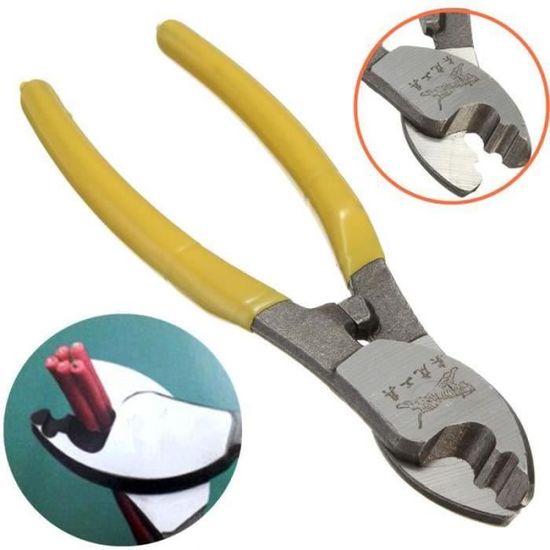 PINCE ELECTRICIEN 6'' Pince à Denuder Coupeur Câble Fil Corde Poignée ...
