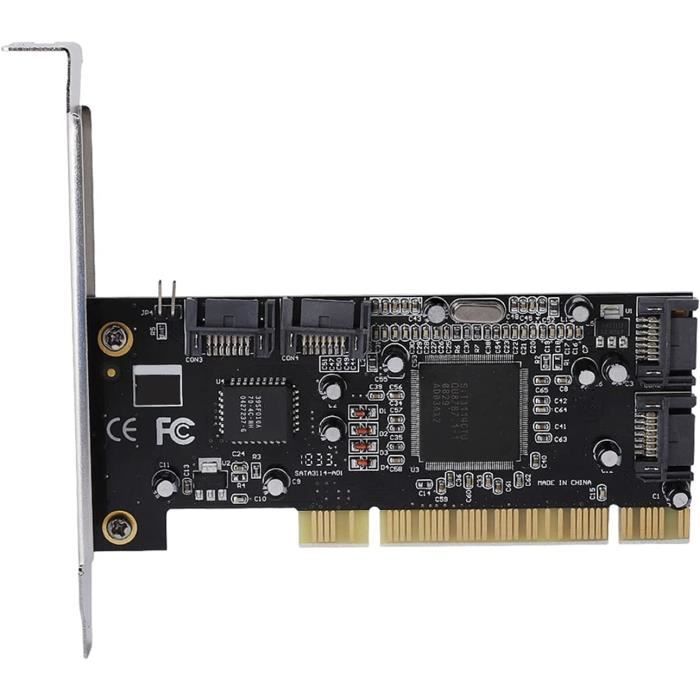 Carte contrôleur Raid Chipset PCI à 4 Port SATA Interne 1,5 Gbps Carte ...