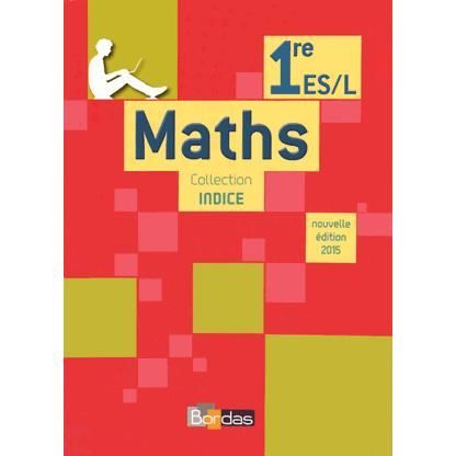 Maths 1re ES/L - Cdiscount Librairie