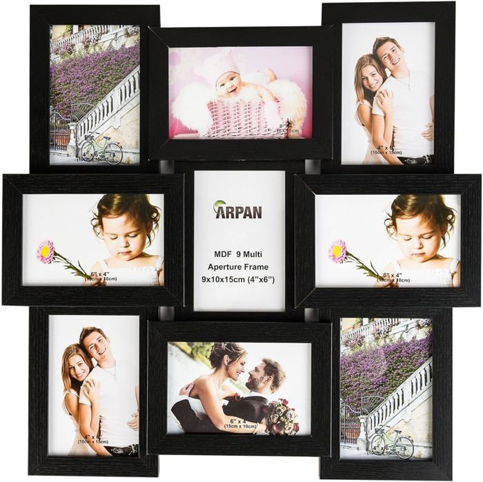 Cadre Photo Multi-Vues en MDF pour Photos de 22,9 x 15,2 x 10,2 cm ...