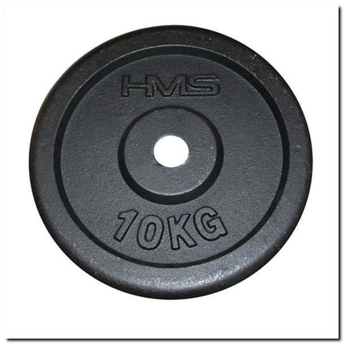 Disque de musculation - HMS - TCZ10 - Fonte noire - 10 kg - Entretien ...