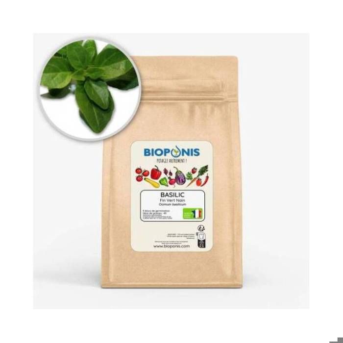 Nutriment de potager Bioponis Basilic Fin Vert Nain (x5) - Cdiscount Jardin