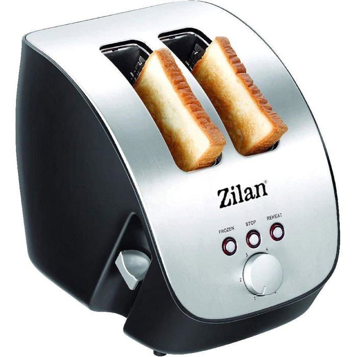 Grille Pain Inox, Grille-Pain 1000W - 2 Large Fente Toaster - 6 Niveaux De Brunissage Avec ...