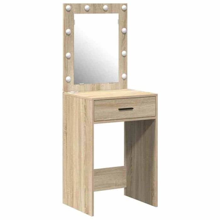 Coiffeuse moderne avec éclairage LED - vidaXL - Chêne sonoma ...