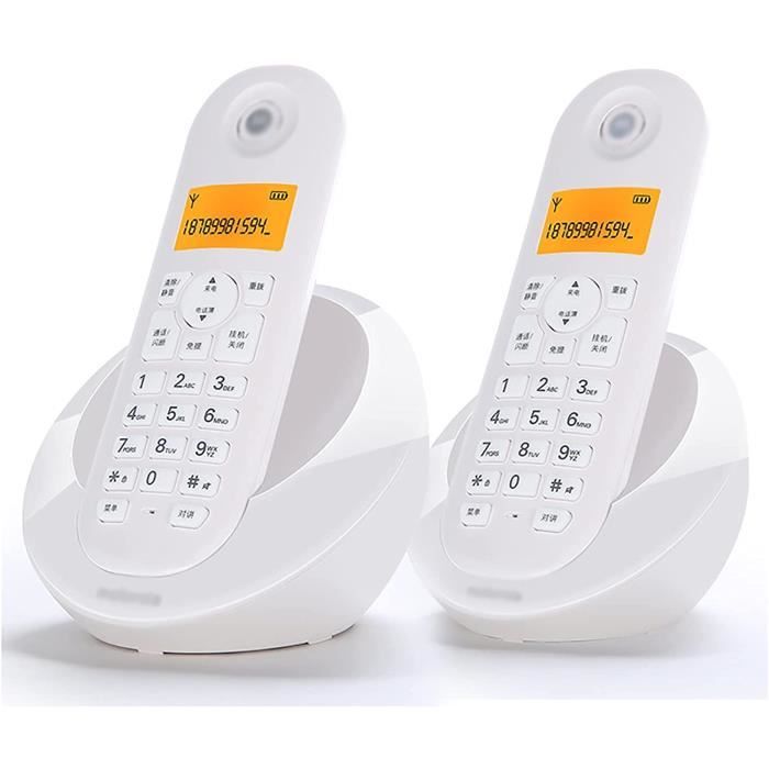 Téléphone Fixe Business Casual Téléphone sans Fil avec bloqueur d'appel ...