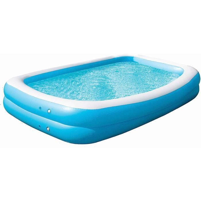 Grande Pataugeoire Gonflable-Piscine Familiale Jumbo De 2,6 M-Bleu-Pour ...