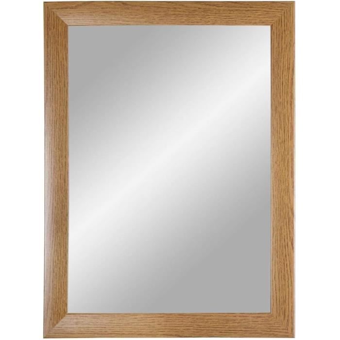 Cadre De Miroir En Chêne Rustique 80 X 30 Cm - Miroir Mural Décoratif ...
