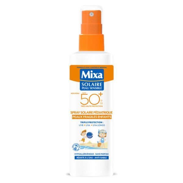 Spray solaire pédiatrique Mixa SPF50+ 200ml - Protection UV - Enfant ...