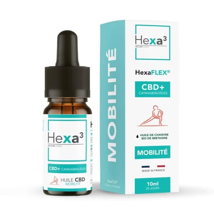 Huile CBD "Mobilité" Chanvre Bio Full Spectrum 20% / 2000mg HexaFLEX ...