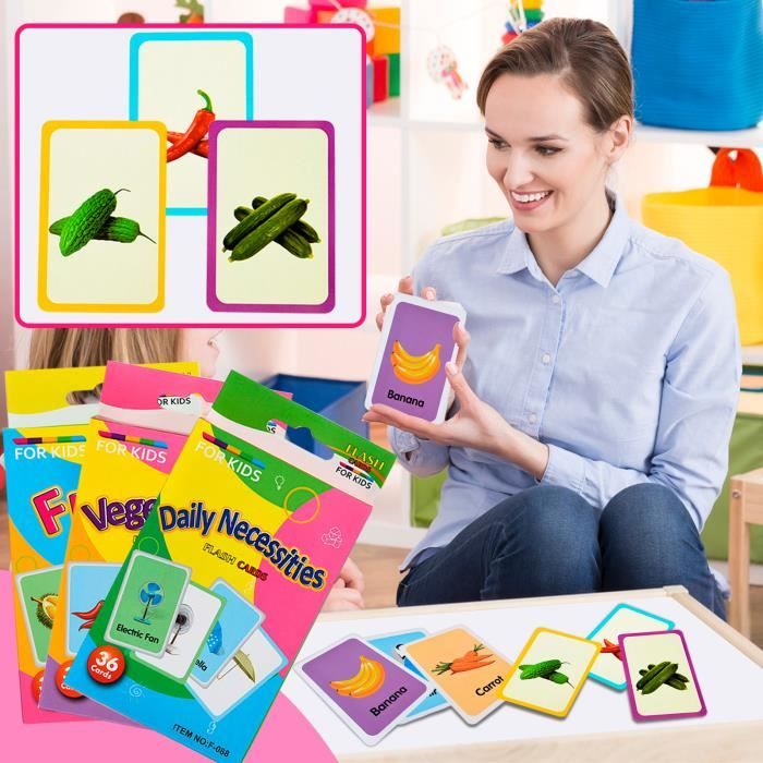 Cartes Flash éducatives 3PC pour les tout-petits ensembles de ...