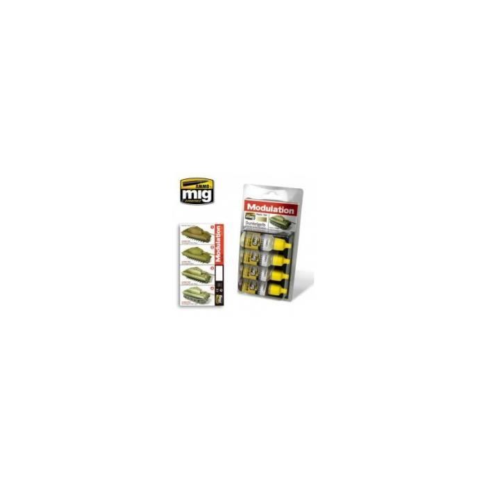 AMMO by mig Jimenez - Peinture Maquette Dunkelgelb Modulation Set Mig ...