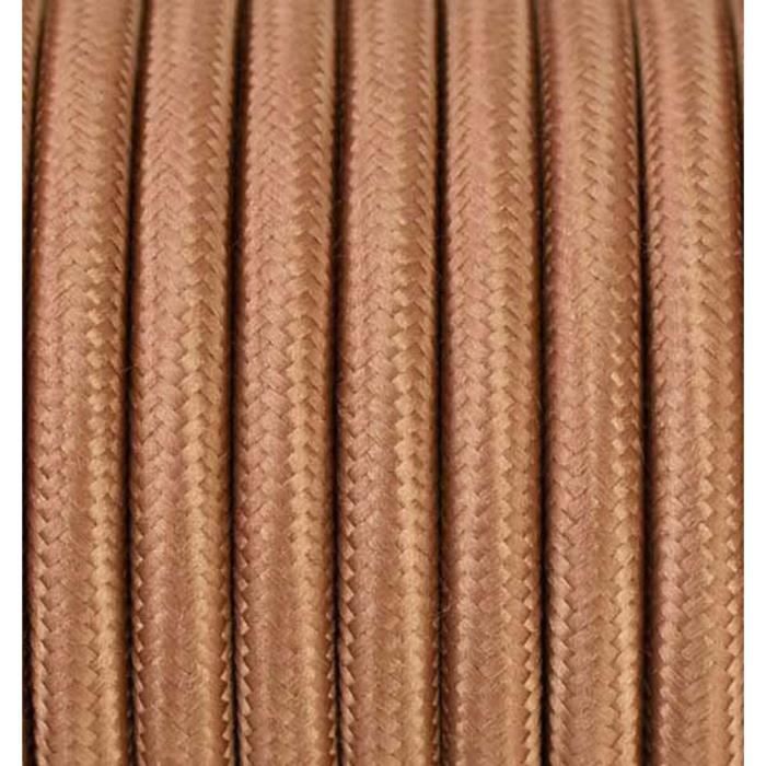 1,2 mètres 2 fils Câble textile fil électrique tissu rond 2x1,5 2G1,5 ...