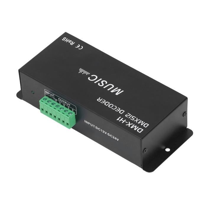 Décodeur DMX 4 Canaux - DILWE - Gradation RVB - 12V à 24V - 8A par ...