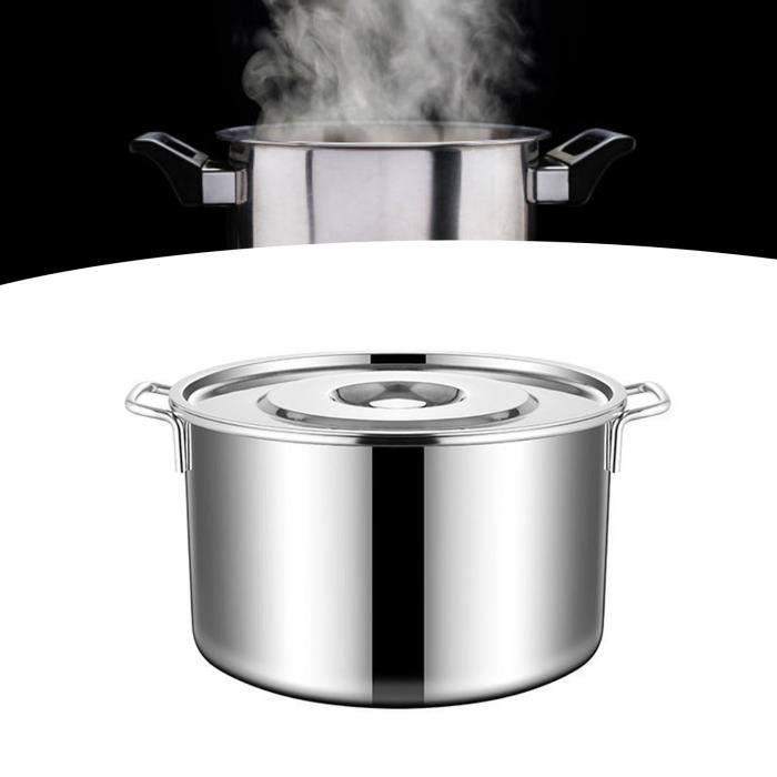 DEX Qiilu Marmite en inox avec grande capacité pour soupe - Poêle à ...