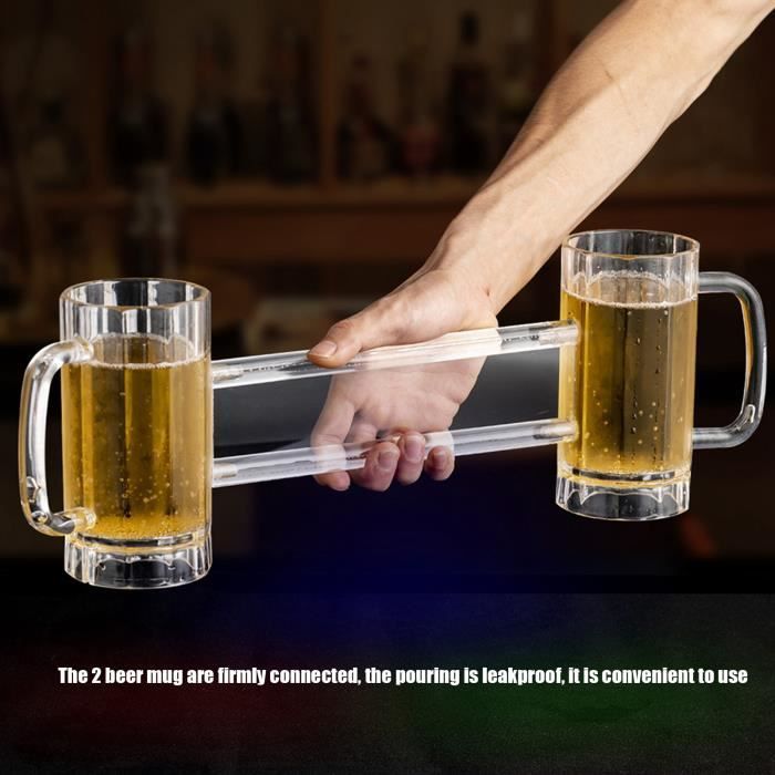 430 Ml Chope À Bière Double Conjoint Verre À Bière Résistant Aux ...