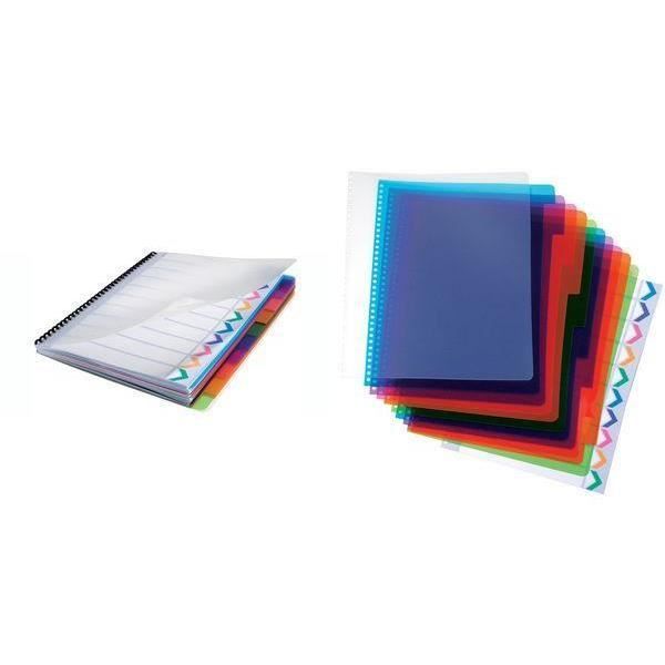 Intercalaires en plastique PolyDividers - GBC - Format A4 - PP - Bleu ...