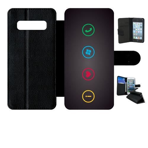 Etui a rabat - Noir Samsung Galaxy S10+ REBUS I LOVE WINDOWS AND PHONE ...