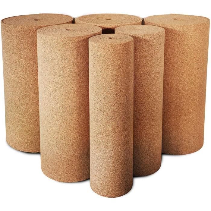 Rouleau isolant liège mur / sol Isolant naturel 2 mm d'épaisseur 100 x ...
