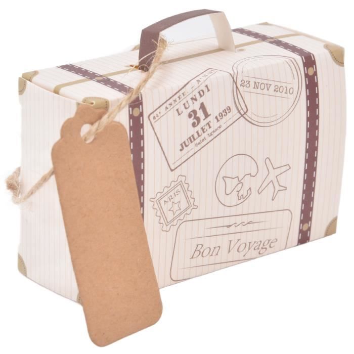 Omabeta boîtes à faveurs de valise Boîtes à bonbons en forme de valise ...