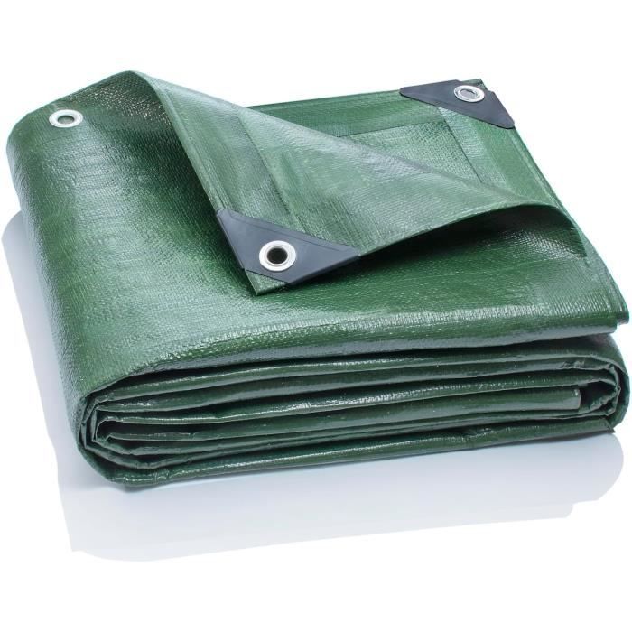 Bâche De Protection 4X5M Qualité Premium Verte - Résistante Aux Uv ...