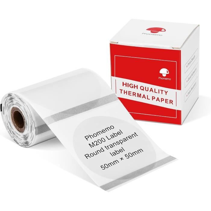 M110 étiquette ronde transparente, M200 étiquette ronde transparente ...