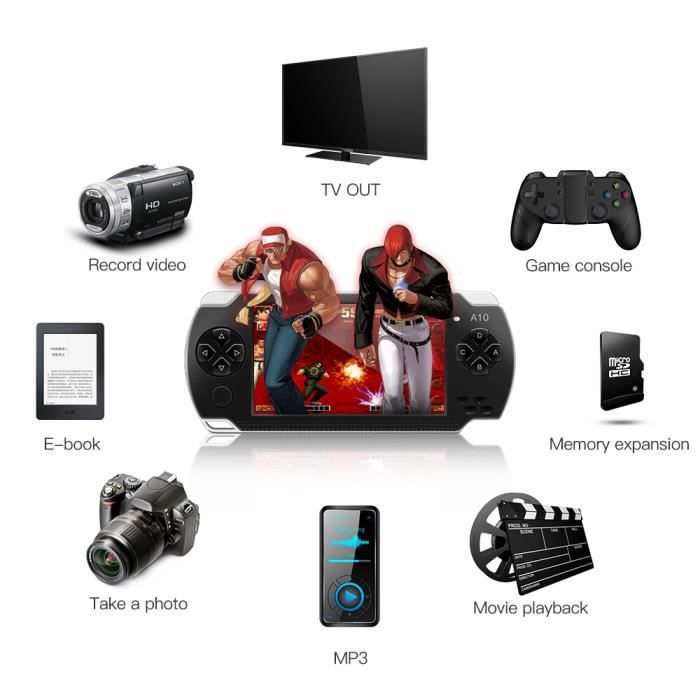 8 Go Console PSP 3000 Core Pack System,4.3 pouces,vidéo portable ...