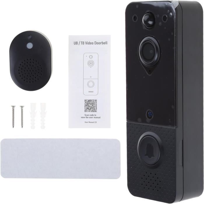 Caméra Sonnette Vidéo Wifi Sans Fil Professionnelle Avec Carillon ...
