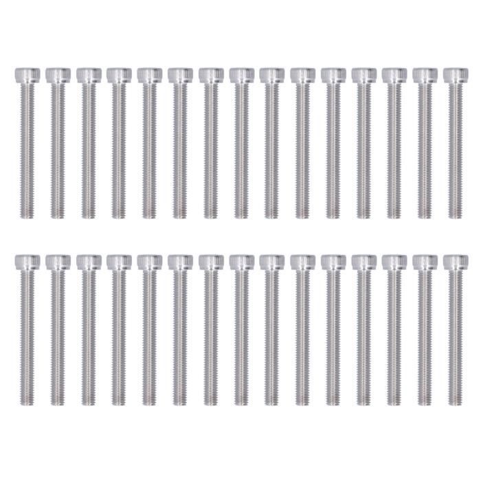 30 pièces M5 vis à tête hexagonale à tête cylindrique A2 vis à tête ...