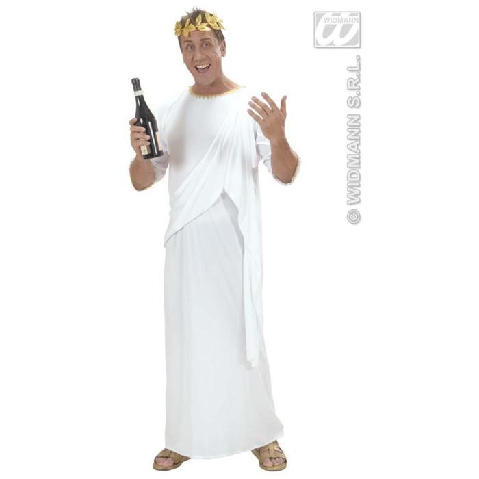 Toge romaine Unisexe - WIDMANN - Tunique blanche en tissu - Manches 3/4 ...