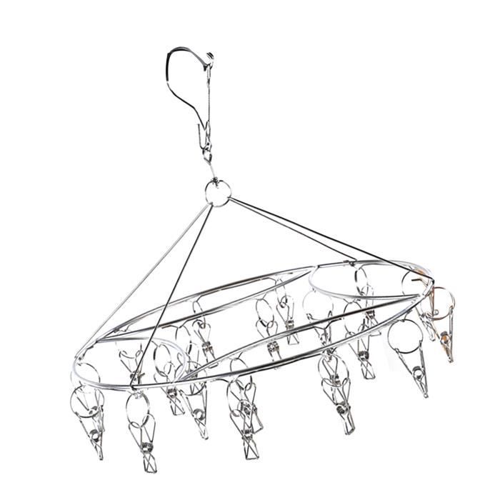 YOSOO Cintre à vêtements Cintre à linge en acier inoxydable à pinces ...