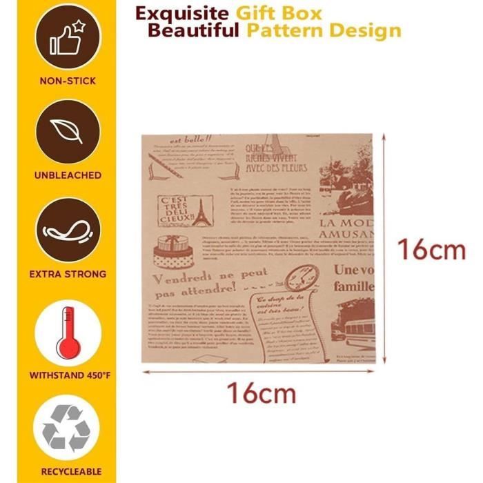 Papier D'Emballage Alimentaire,100 Papier Emballage Alimentaire,Papier ...