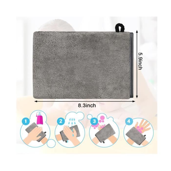 Gant de Toilette - Microfibre - 8 Pièces - Lavable - Doux - Écologique ...