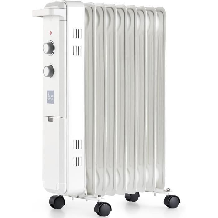 Anji Depot 2000w 9fin radiateur rempli d'huile, chauffage portatif ...