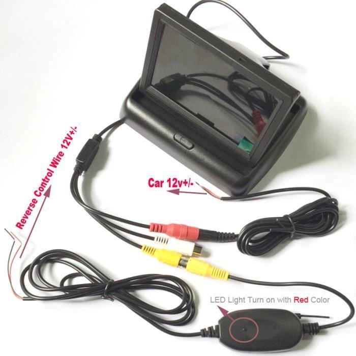 Kit caméra de recul sans fil 4,3 pouces LCD Vue arrière de voiture ...
