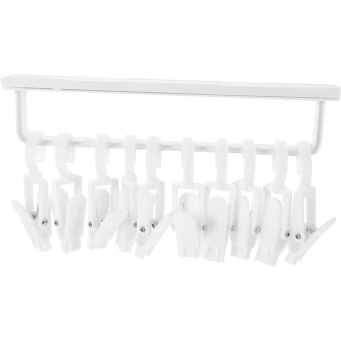 2 Ensembles Cintre Multi-Clips Coulissant Crochet Adhésif Cintres Porte ...