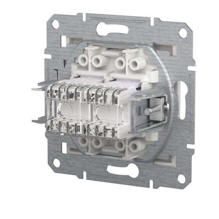 Asfora EPH4870121D Prise réseau 2 prises RJ45 Cat.6e encastrées Blanc ...