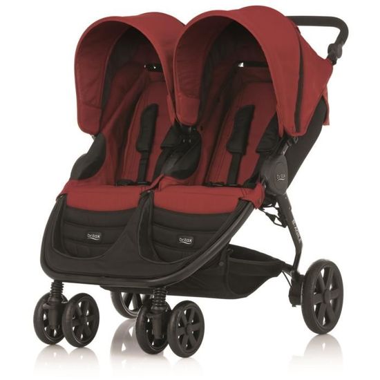 BRITAX RÖMER Poussette Double B-Agile Rouge / Châssis Noir - Cdiscount ...
