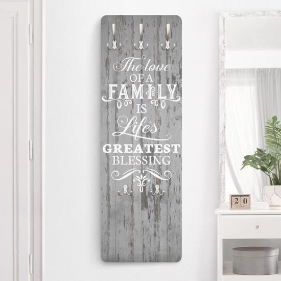 Garde robe - Shabby Wood - Family Is, portemanteau vestiaire mural ...